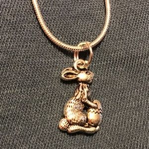 925 silver | Jewelry | Easter Bunny Silver 925 Snake Chain Necklace New ...